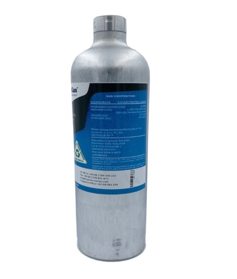 Calibration Gas –20PPM Hydrogen Sulfide,1.45% VOL Methane, 15% VOL ...